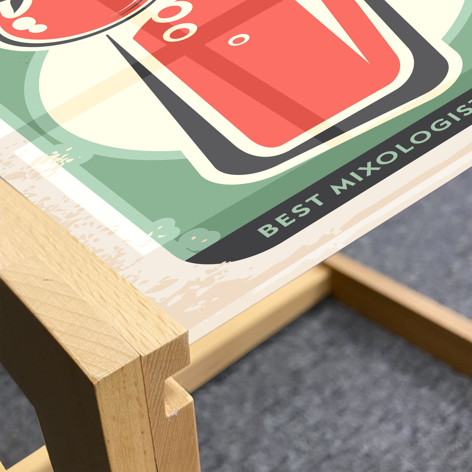 East Urban Home Retro Coffee Table, Nostalgic Poster Bar Art For Today ...