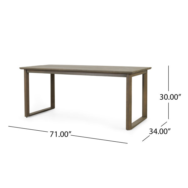 Loon Peak® Varva Wooden Dining Table | Wayfair