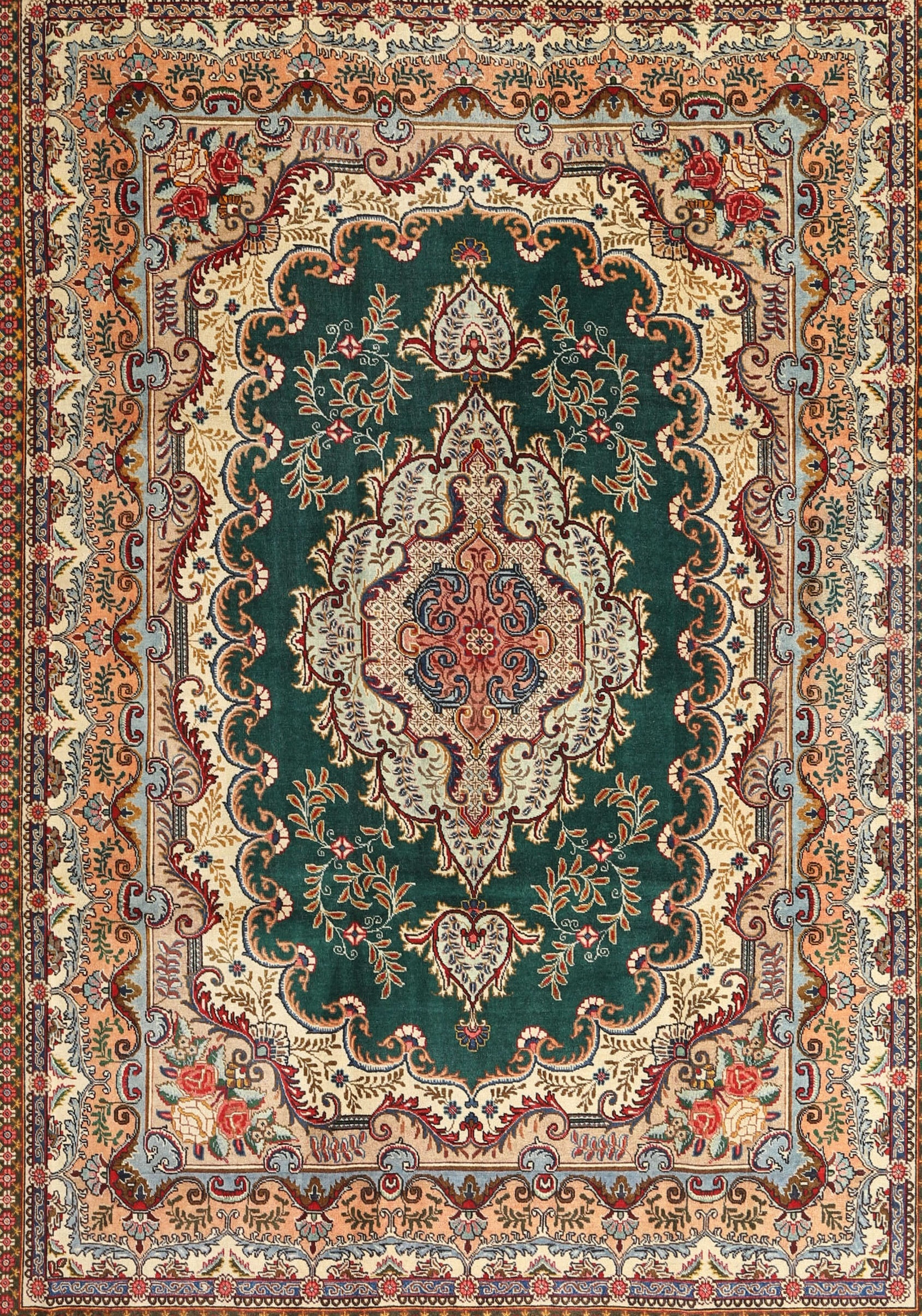 Alcott Hill® Cultrera Traditional Red/Beige/Green Area Rug | Wayfair