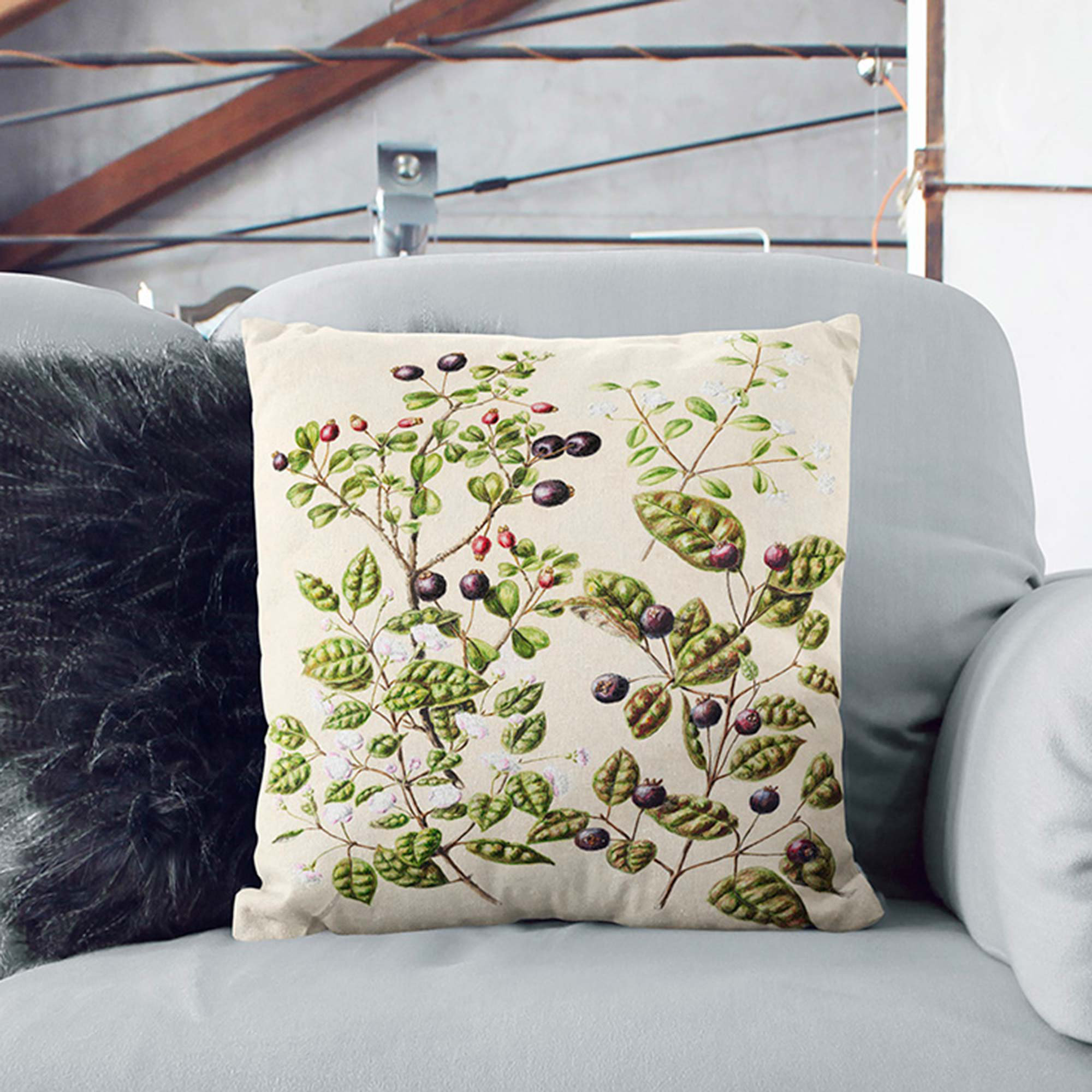 East Urban Home Rohutu Ramarama Flowers by Sarah Featon Cushion with ...