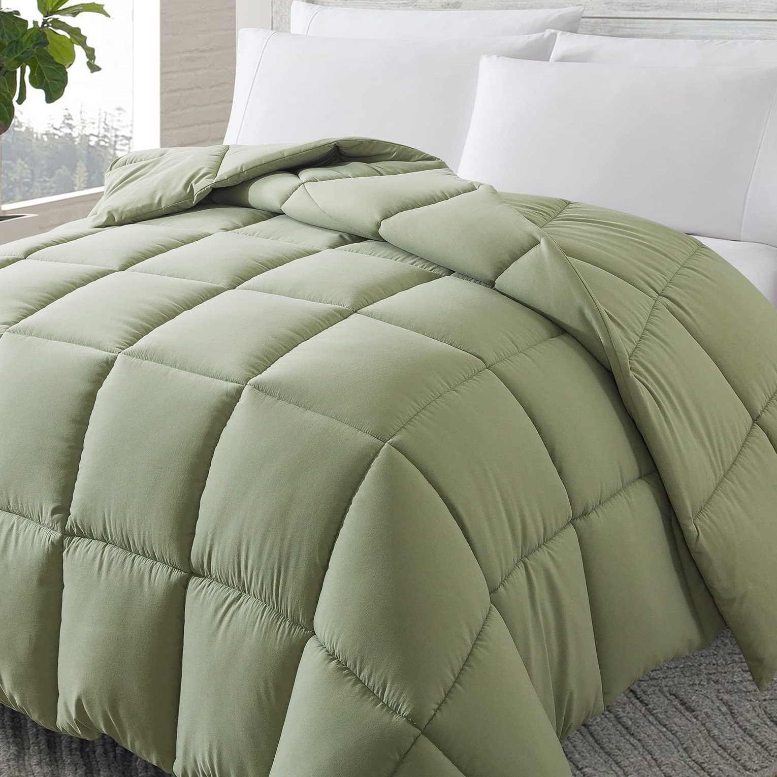 Oltof All Season Soft Quilted Twin Size Bed Comforter,Duvet Insert with ...