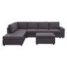 Latitude Run® Dark Gray Linen Modular With - 6 Seats, Pocket Coil ...