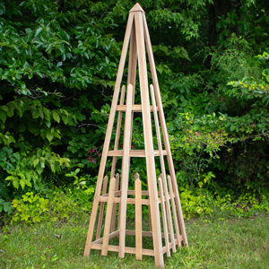 Arlmont & Co. Nikitah Cedar Pyramid Trellis. 72"H | Wayfair