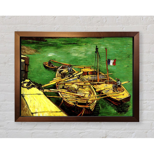 Longshore Tides Quay With Men Unloading Sand Barges by Vincent Van Gogh ...