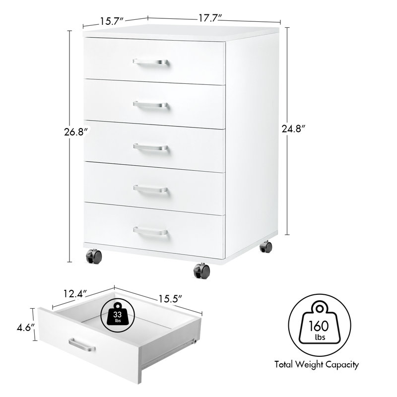 TUSY 5 Drawer Storage Drawer & Reviews | Wayfair