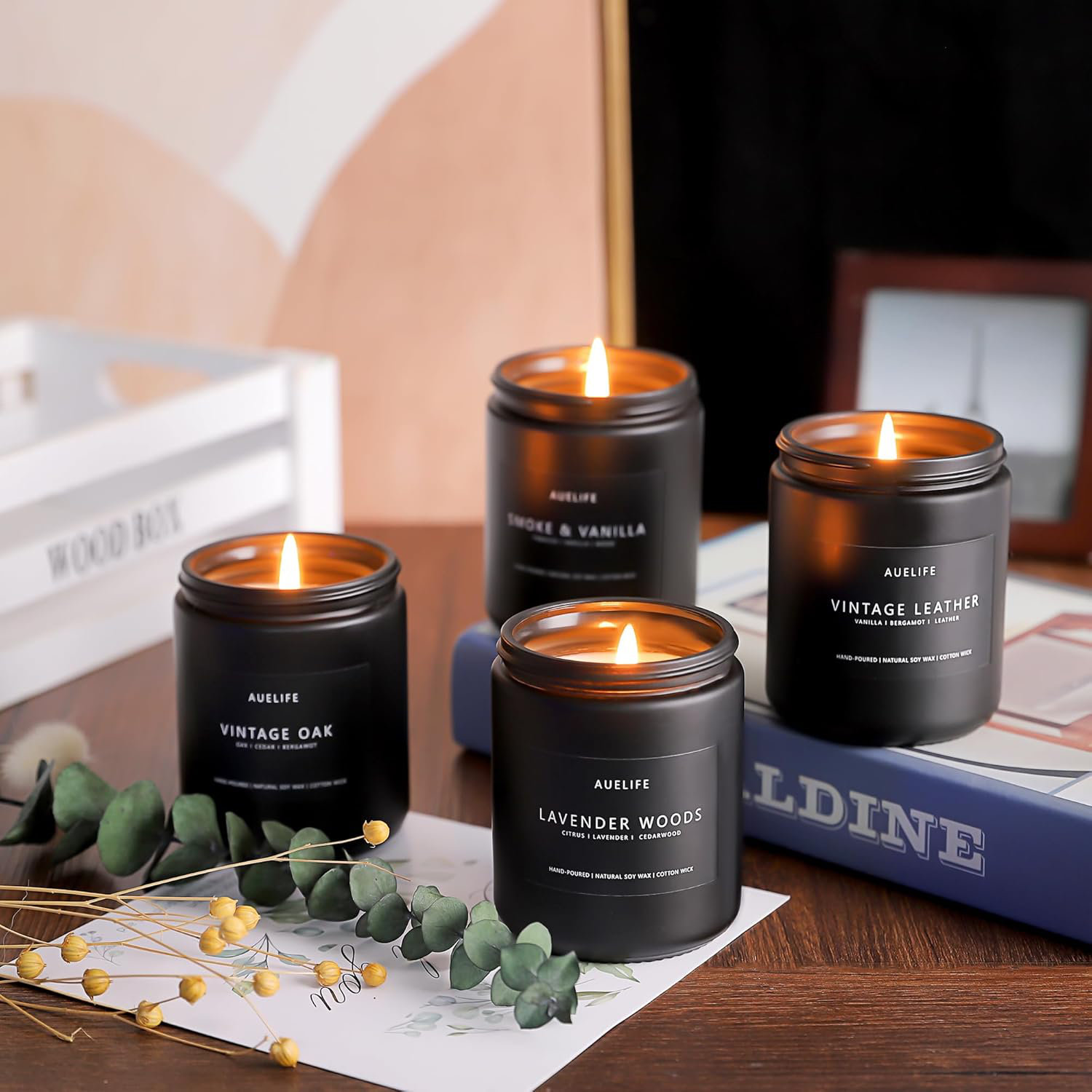 ABSOLUTE WINDOW LLC Scented Candles Set | Men Candle Set, Scented ...