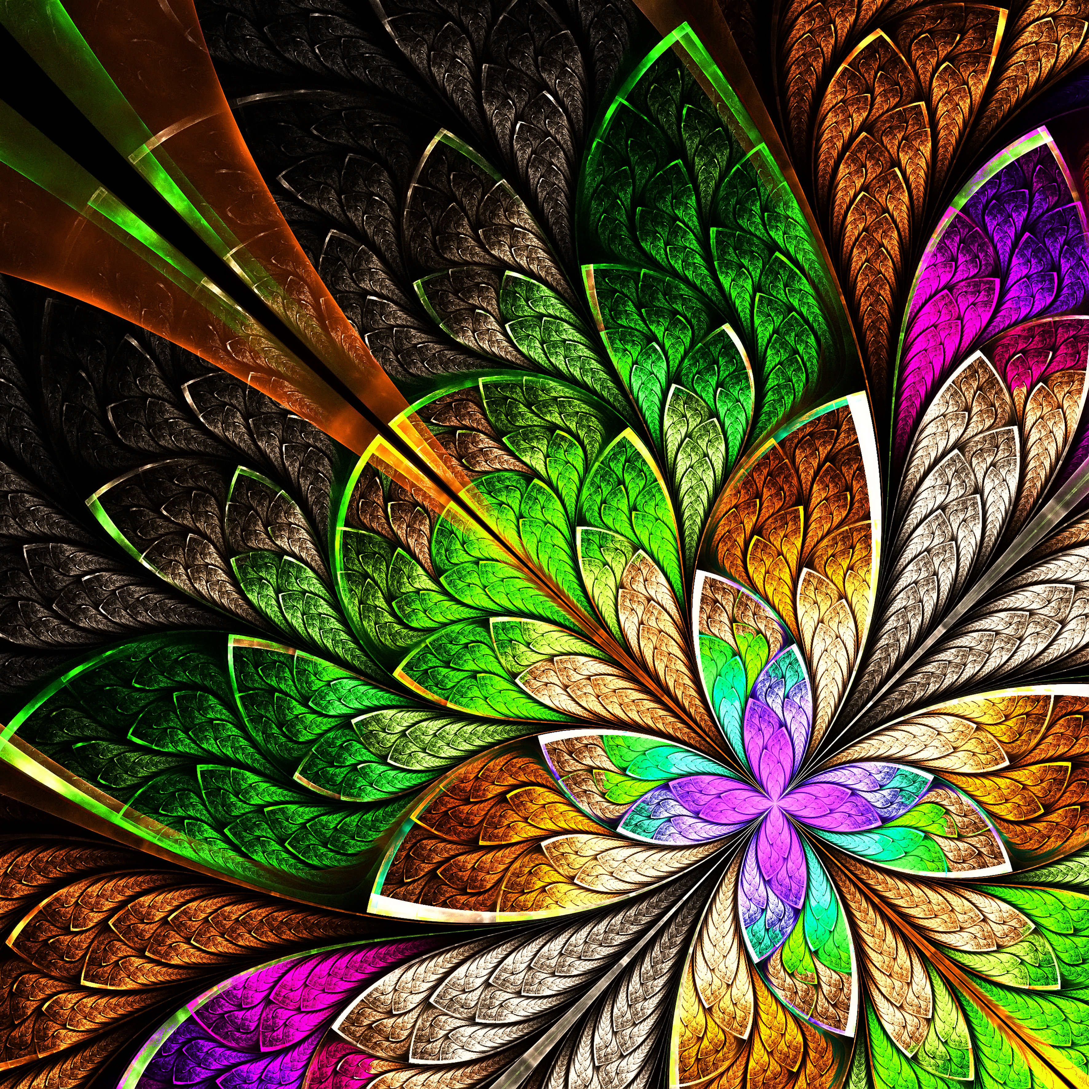 Wildon Home® Ellmore Beautiful Fractal Flower On Canvas by Velirina ...