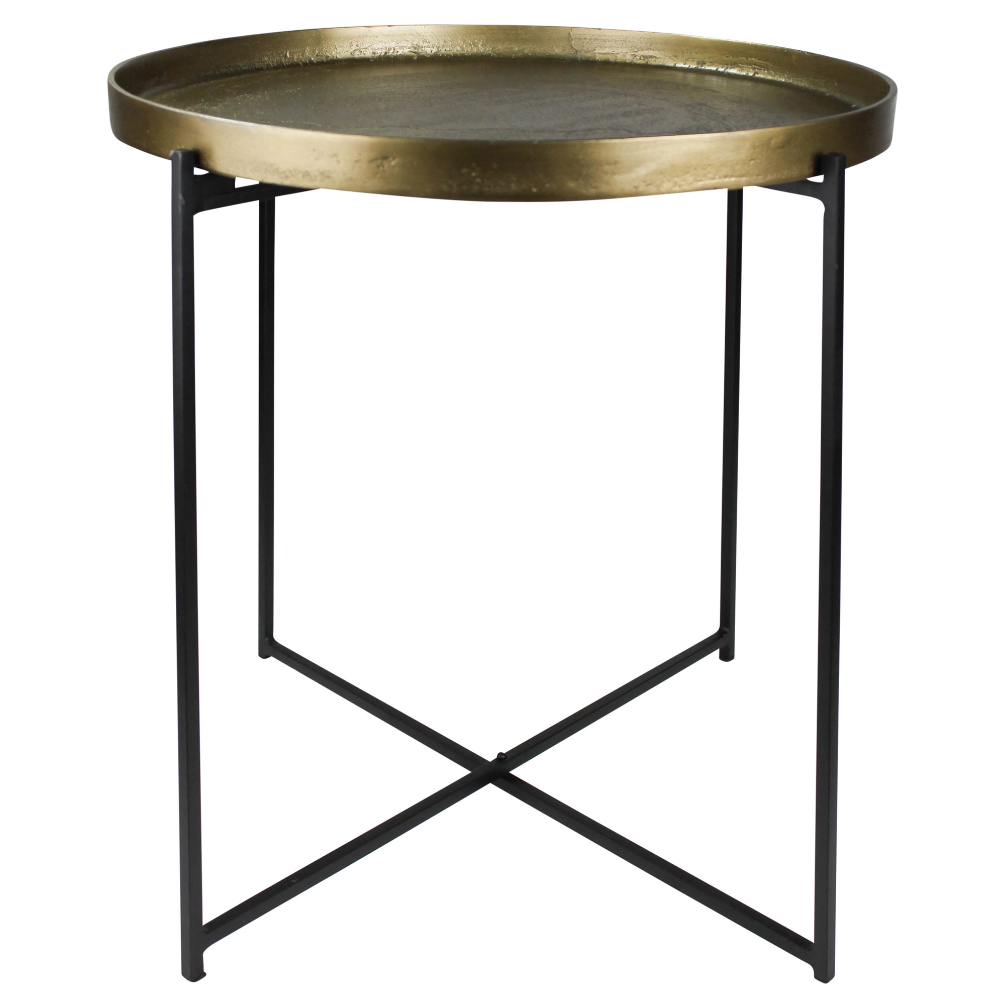 Everly Quinn Brass Plated Tray Table | Wayfair