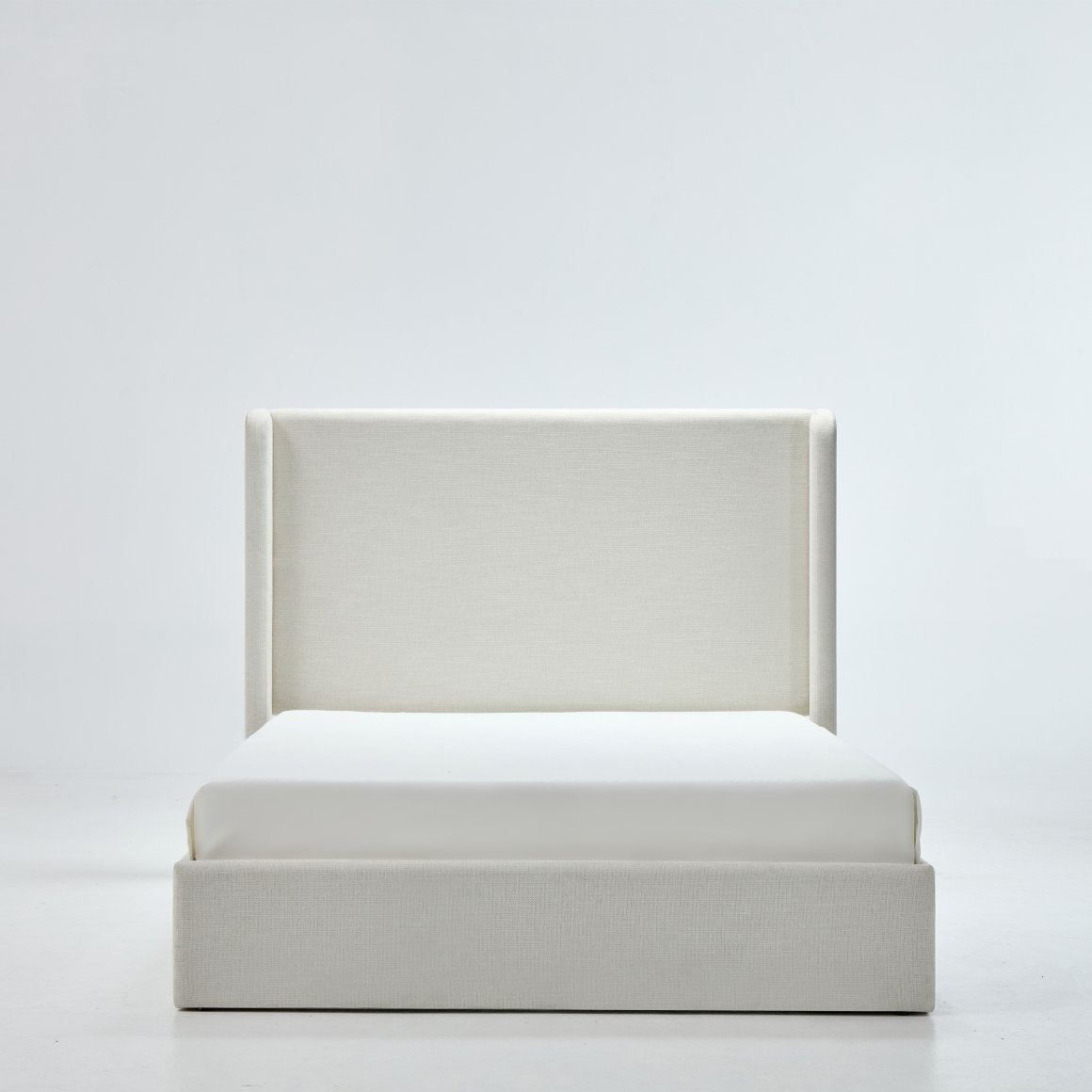 Mercer41 Caron Upholstered Wingback Bed / 54" High Headboard ...