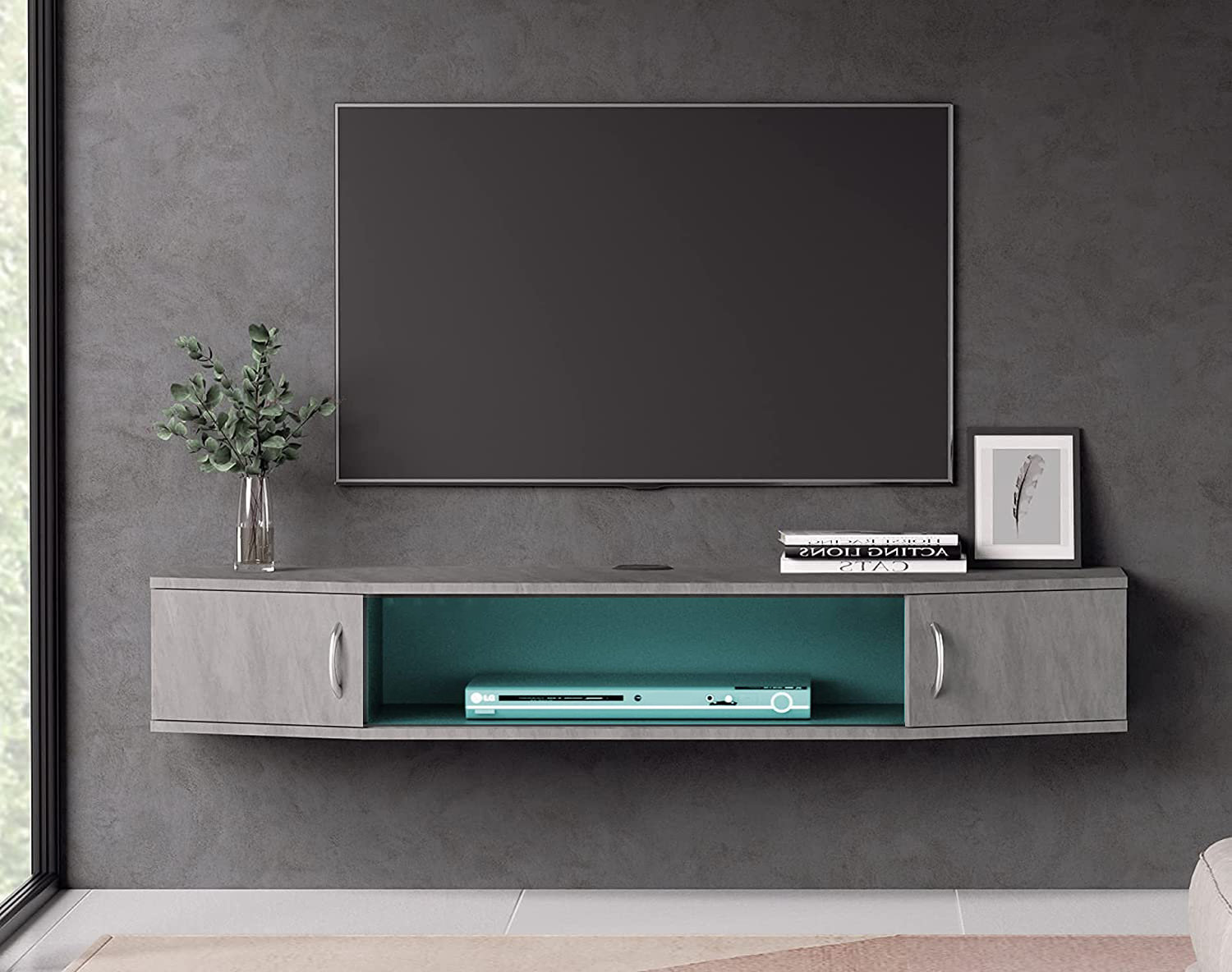 Wrought Studio Kinzey Floating TV Stand for TVs up to 75" & Reviews ...