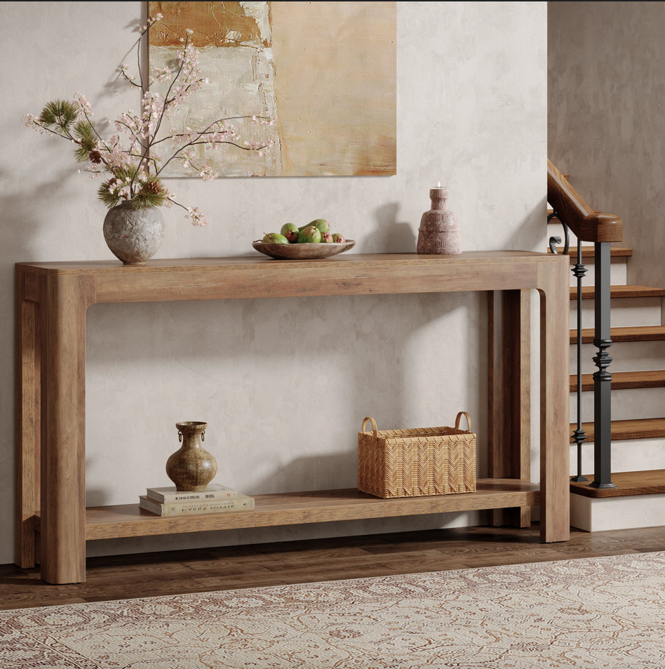 Millwood Pines 2-Tier Entryway Console Table, Narrow Long Sofa Table ...