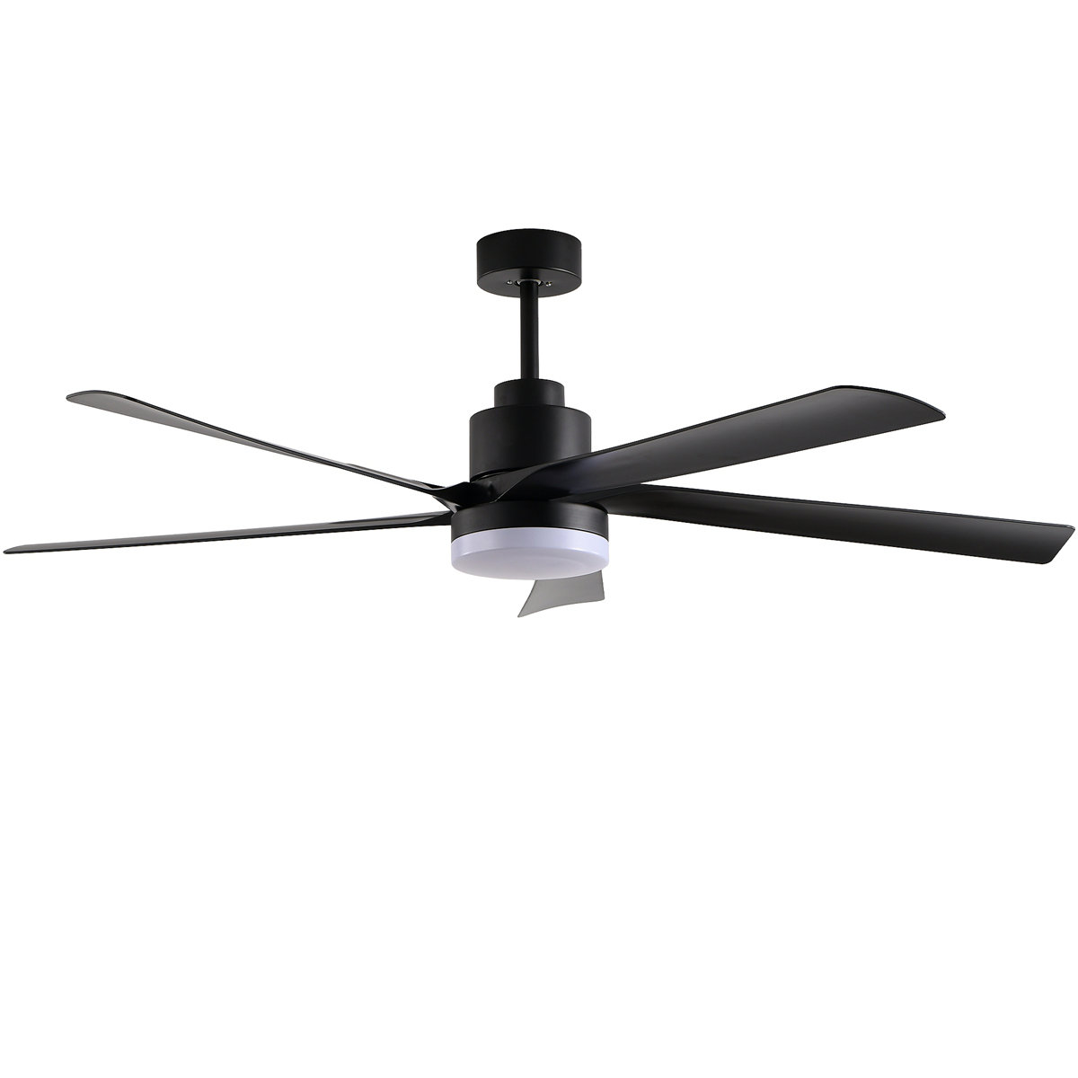Orren Ellis 65 Inch Ceiling Fan With Light, 5-Blade Dimmable LED ...