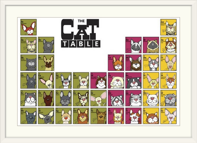 Great Big Canvas 'The Cat Table' Angry Squirrel Studio Graphic Art ...