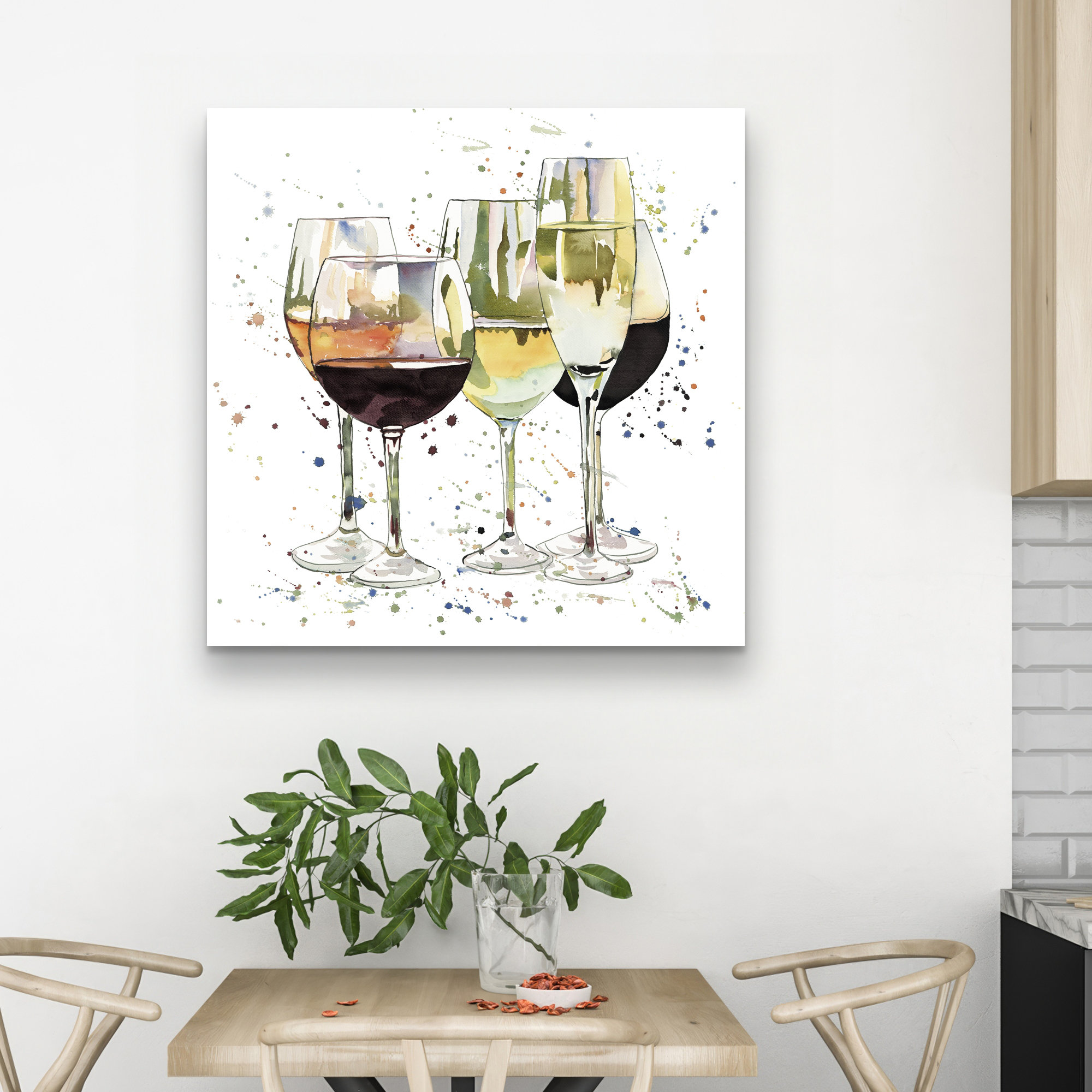 Begin Edition International Inc. Beautiful wine glasses - 32"x32" art ...