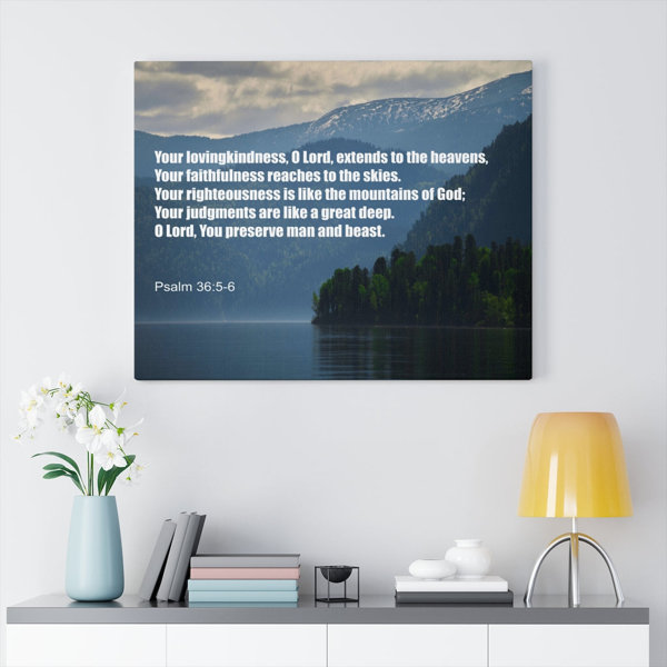 Trinx Your Lovingkindness Psalm 36:5-6 Christian Wall Art Bible Verse ...