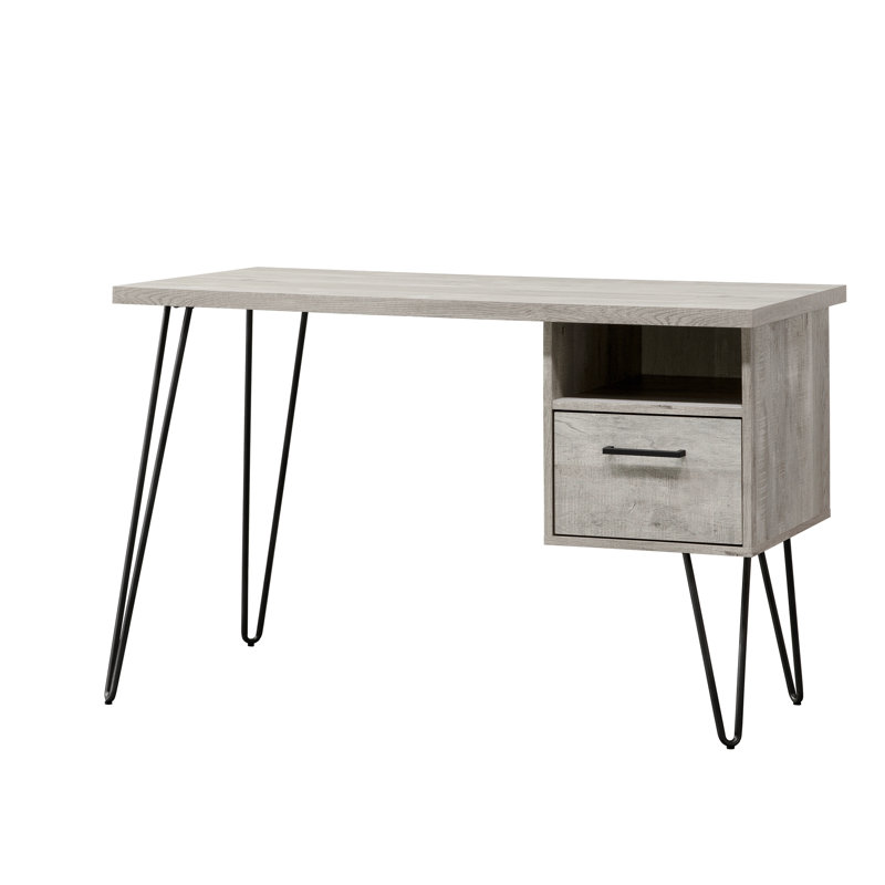17 Stories Grey Oak Desk | Wayfair