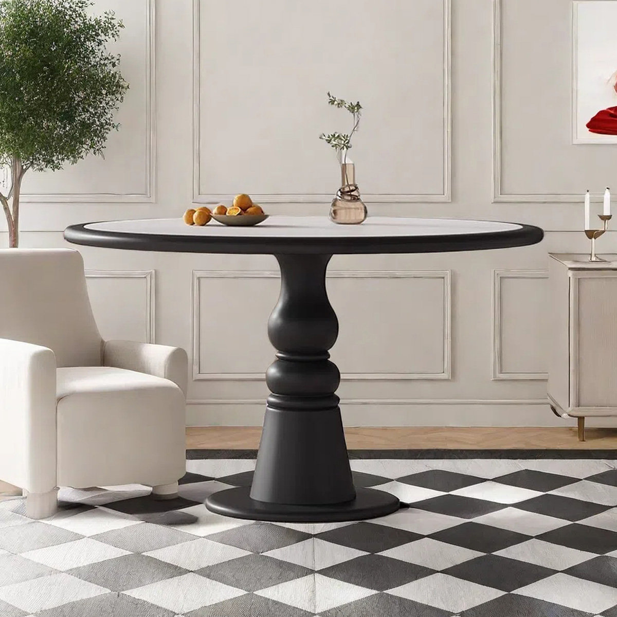 ASS Comfort Zone Vintage round family dining table | Wayfair