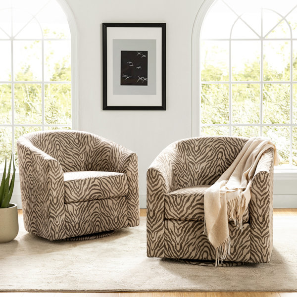 Hokku Designs Freudberg 30.5'' Wide Swivel Barrel Chair | Wayfair