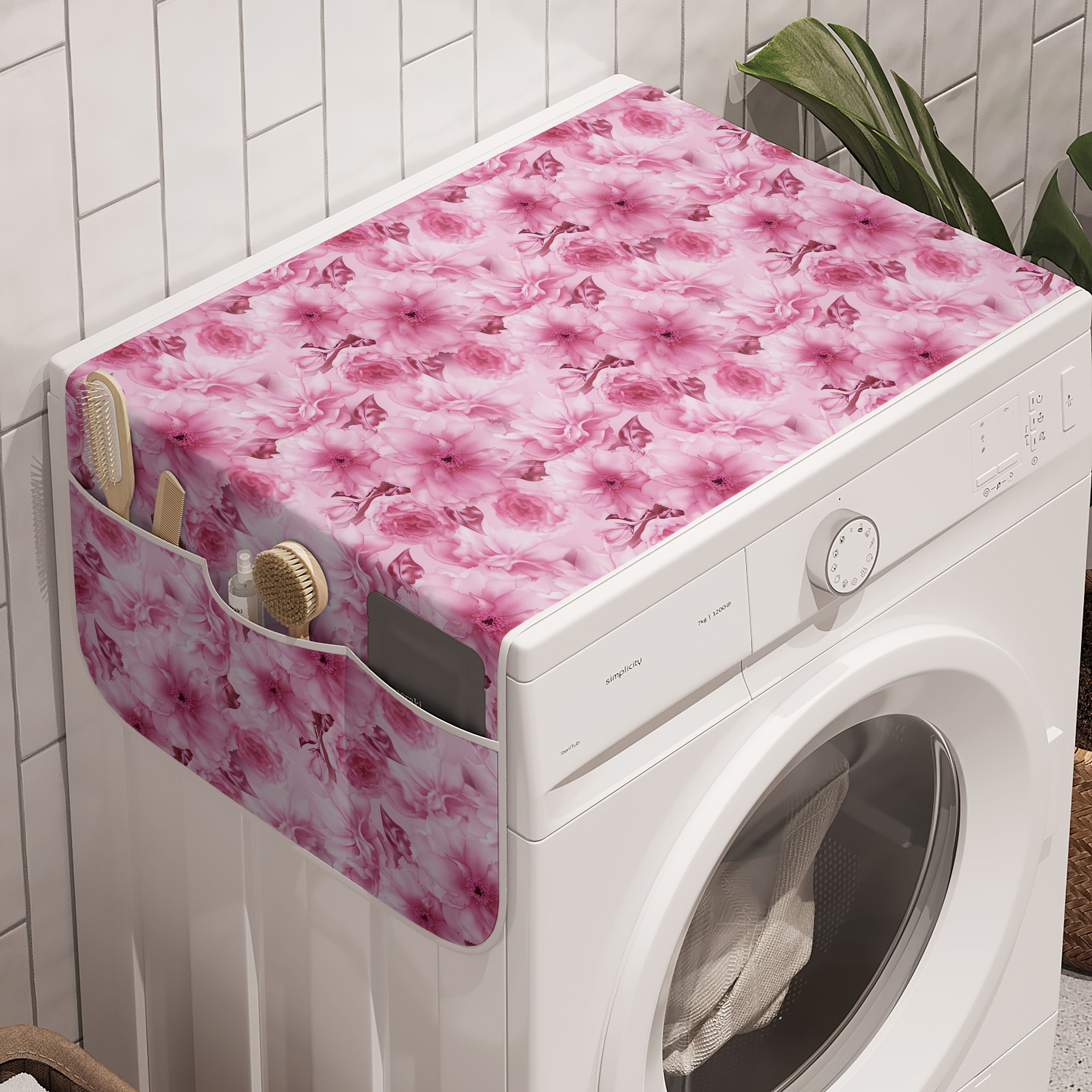 Ambesonne Floral Washing Machine Organizer Pack of 2 47" x 18.5" | Wayfair