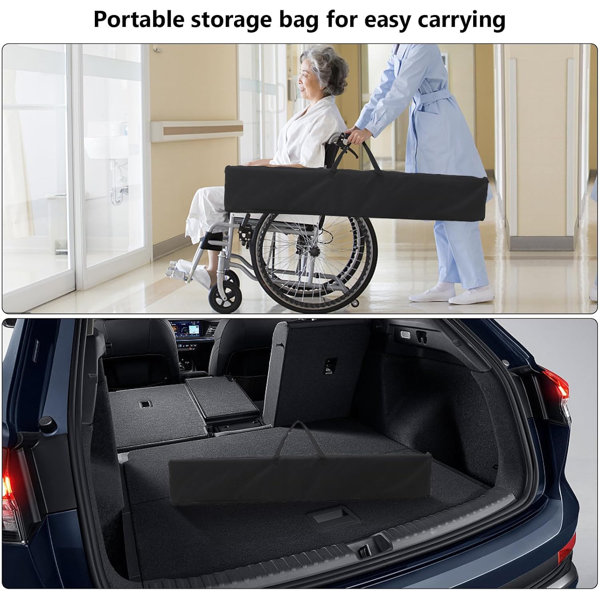 FDFK 7ft Wheelchair Ramp For Steps, 3 To 7 Ft Adjustable Aluminum Ramp ...