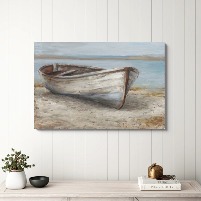 Sand & Stable " Whitewashed Boat I " Painting Print & Reviews | Wayfair