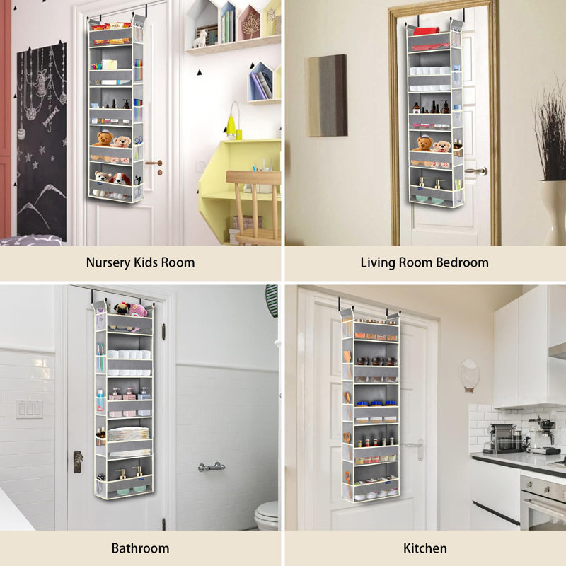 Rebrilliant Over The Door Hanging Organizer 5-Shelves And 10 Side ...