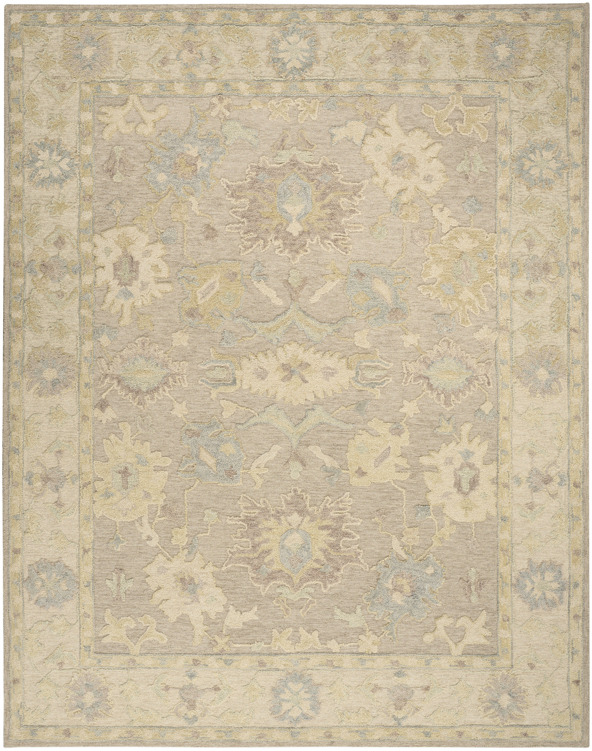 Bungalow Rose Farber 7'9" x 9'9" Taupe Ivory Vintage Indoor Rug | Wayfair