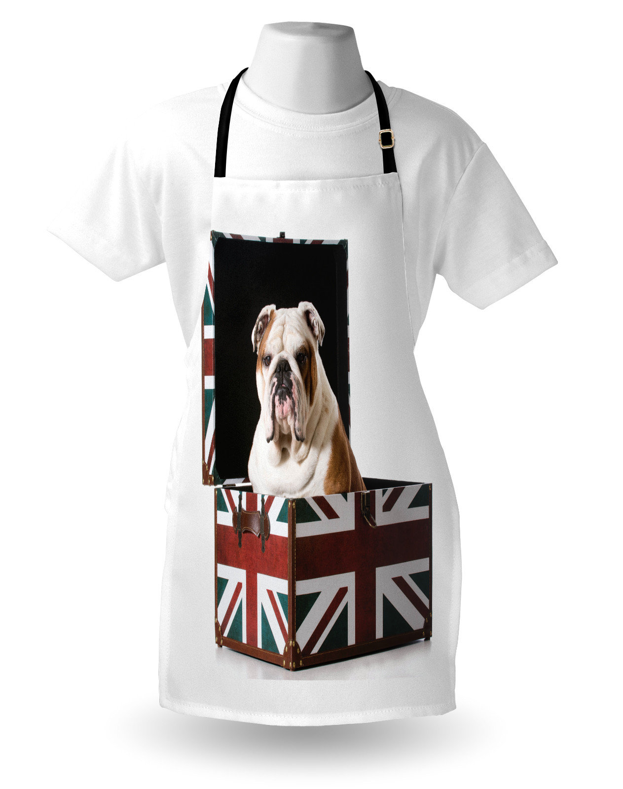 East Urban Home English Bulldog Apron Unisex, Patriotic Dog, Adult Size ...