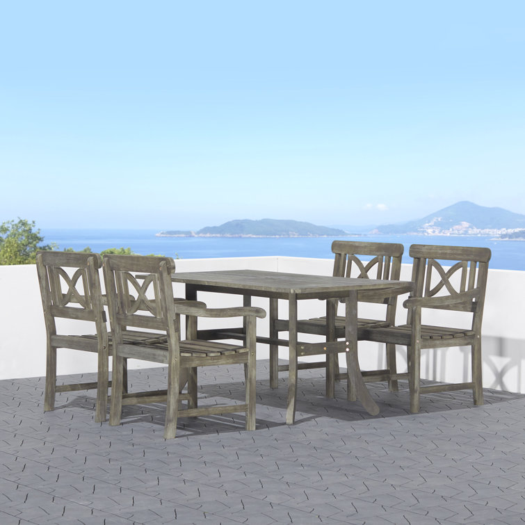 Wildon Home® Catarina 4 - Person Rectangular Outdoor Dining Set | Wayfair