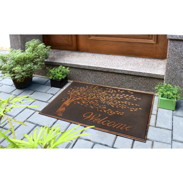 Red Barrel Studio® Colliers Non-Slip Floral Outdoor Doormat | Wayfair