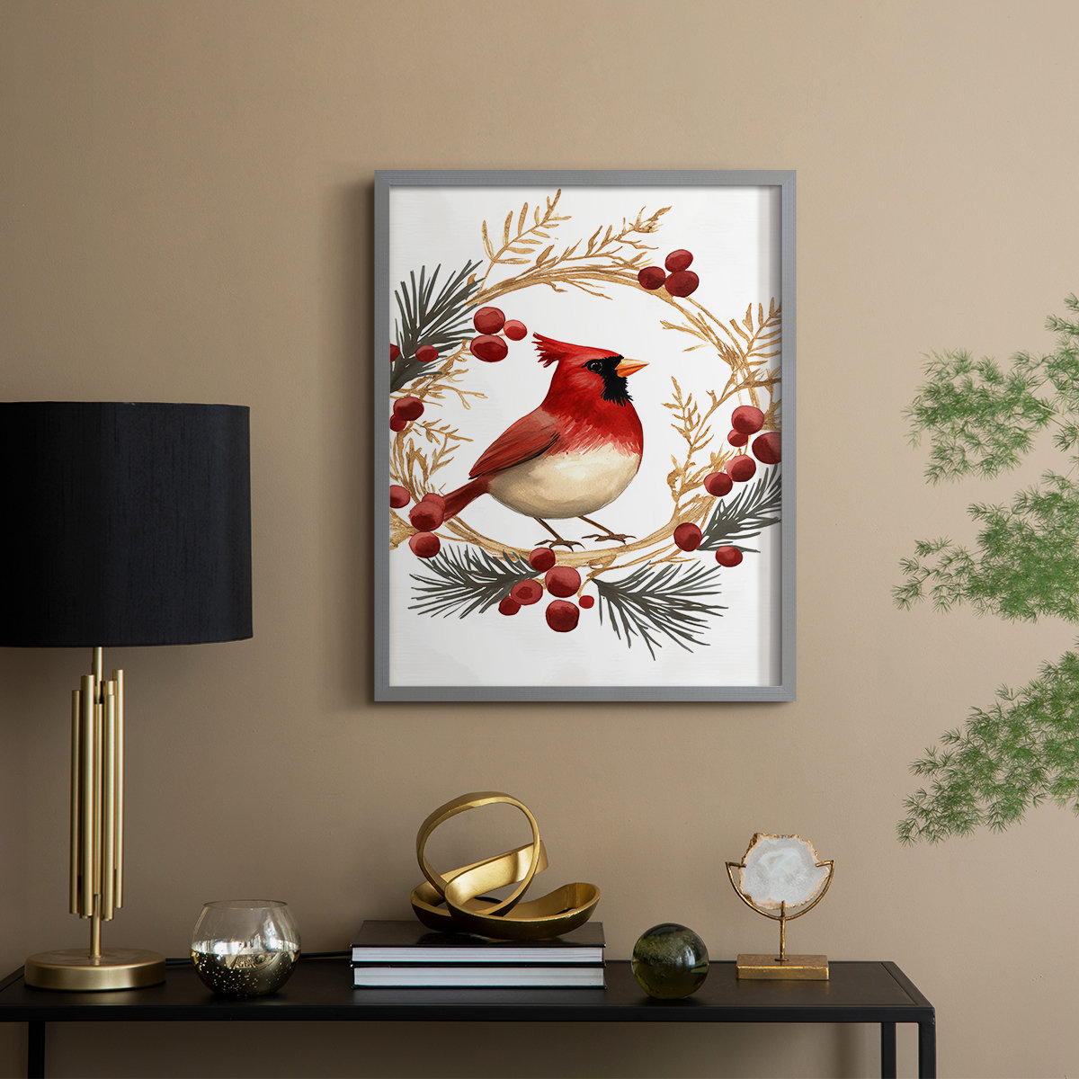 The Holiday Aisle® Christmas Holiday Art CMLXVI Framed Print - Solid ...