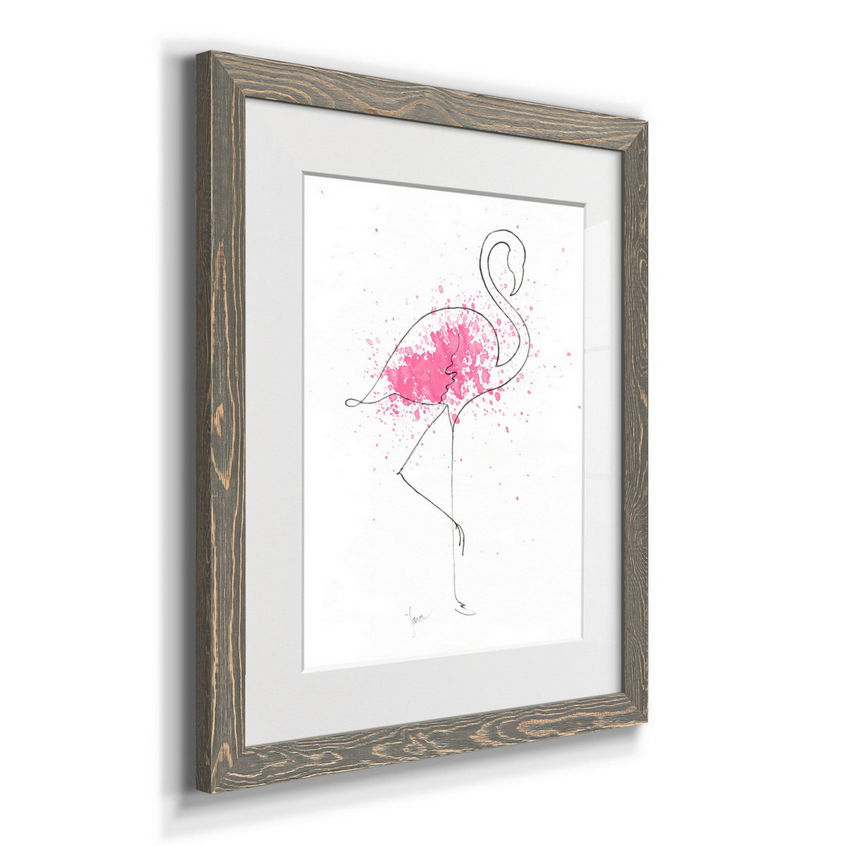 Bay Isle Home™ Flamingo Splash I - Picture Frame Painting Print on ...