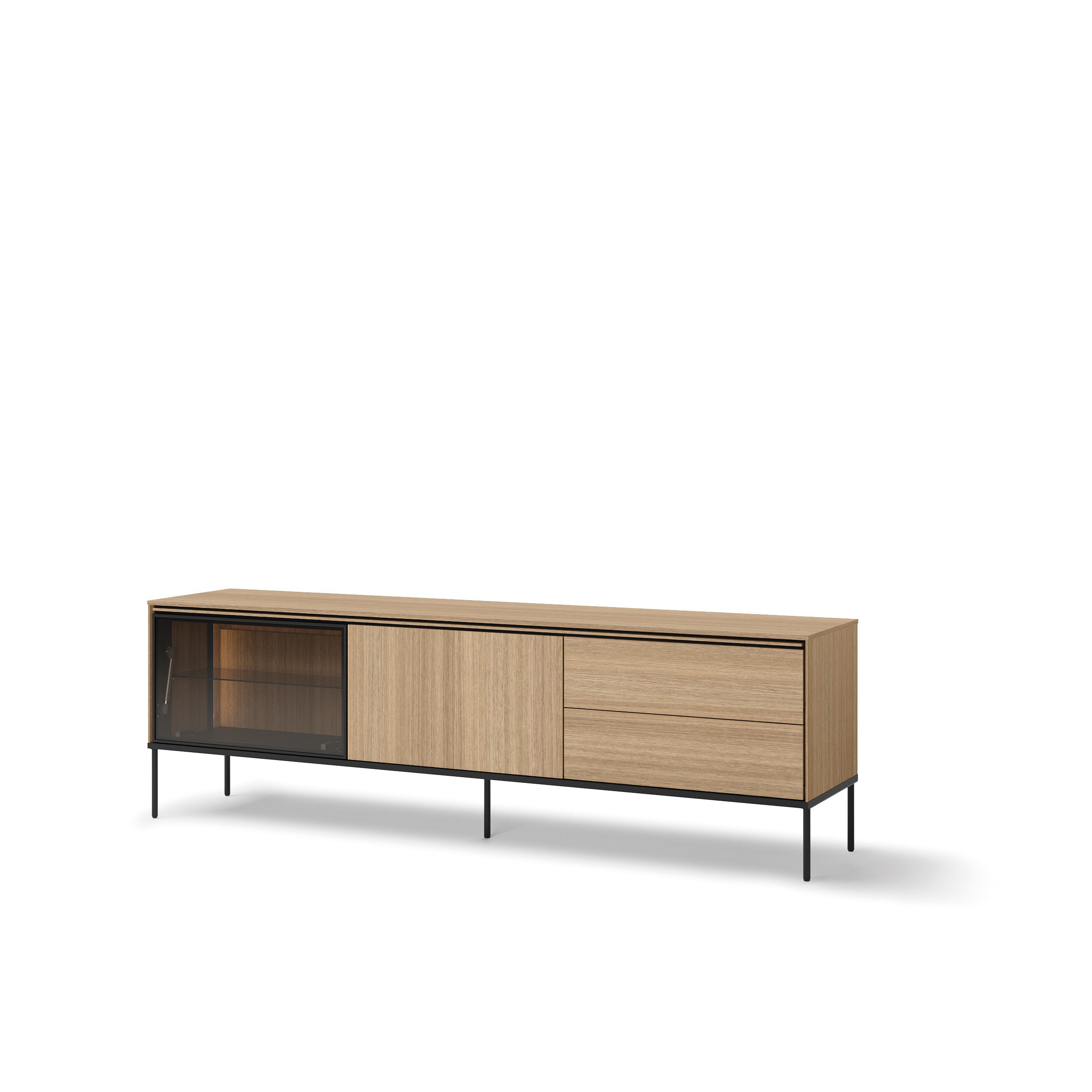 Latitude Run TV Cabinet VISSO VI-08 197 cm with LED Lighting in Linear ...
