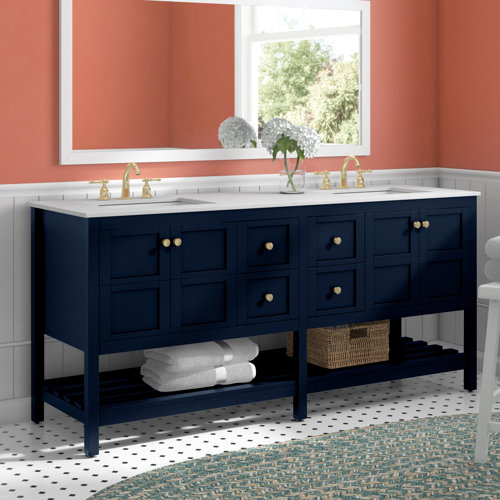 72 Inch Blue Bathroom Vanities You'll Love | Wayfair