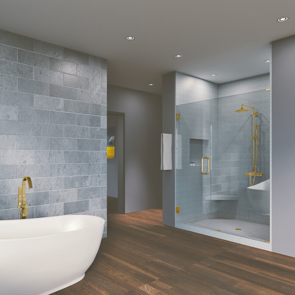 Waterfall Bath Enclosures 47.75 W x 80 H with Glass & Reviews | Wayfair