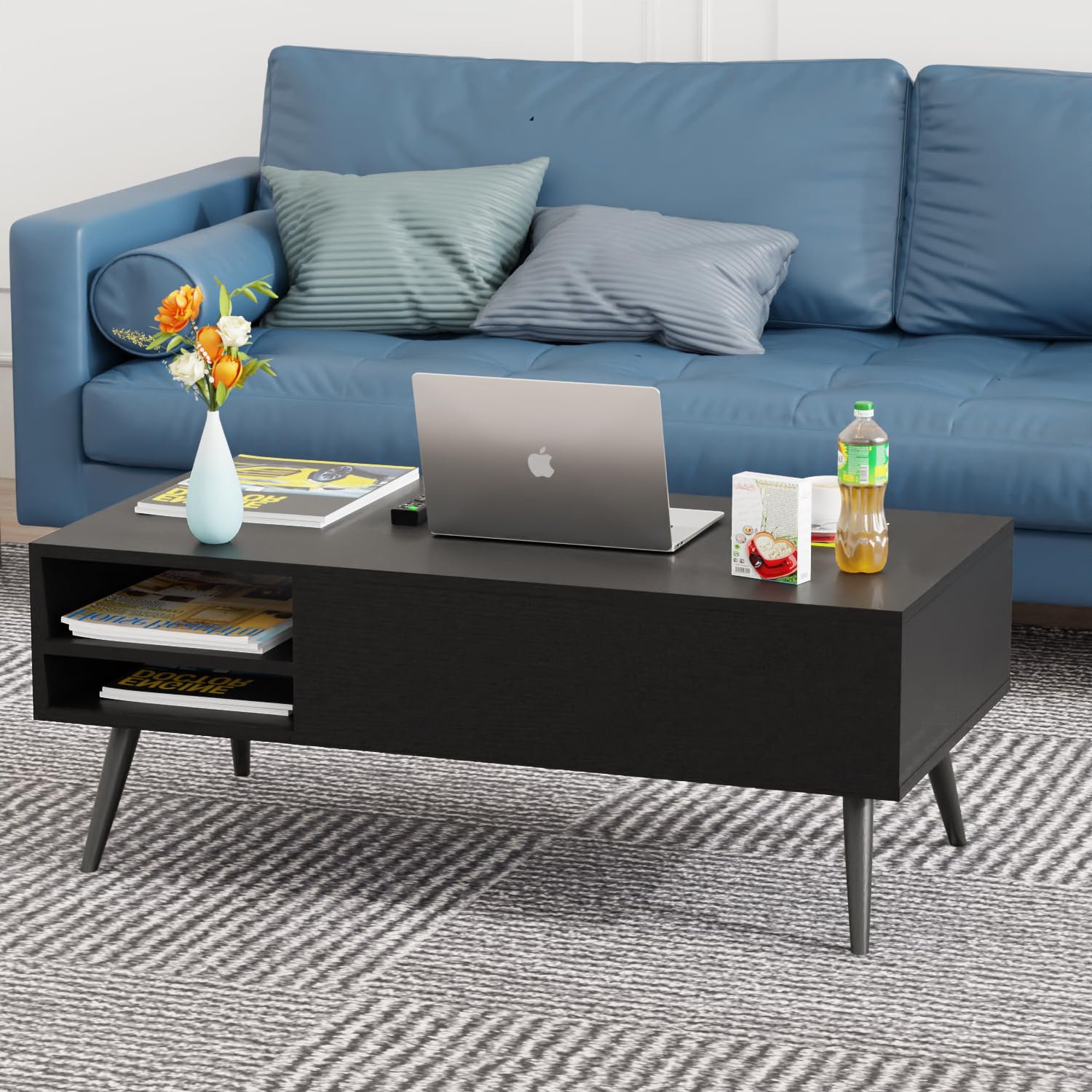 Corrigan Studio Modern Lift Top Coffee Table Wooden Small Coffee Table ...