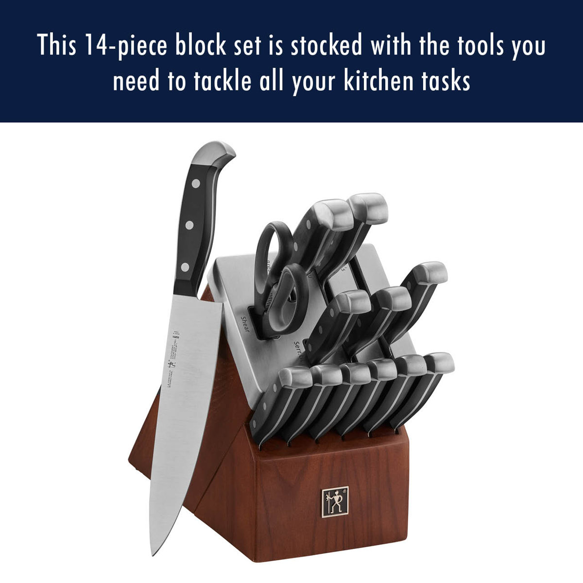 HENCKELS Statement Self-Sharpening Knife Set with Block, Chef Knife ...