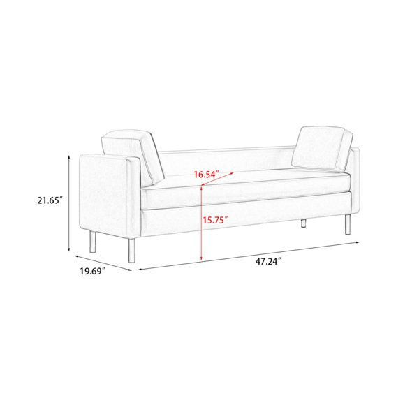 Upstyled Clothing White Solid wood + 100% Polyester Bench | Wayfair