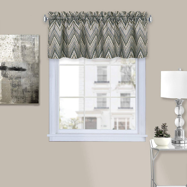 Ebern Designs Yarra Chevron Tailored 58'' W Window Valance & Reviews ...