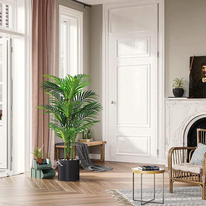 Primrue Caron 35'' Faux Palm Tree in Planter | Wayfair