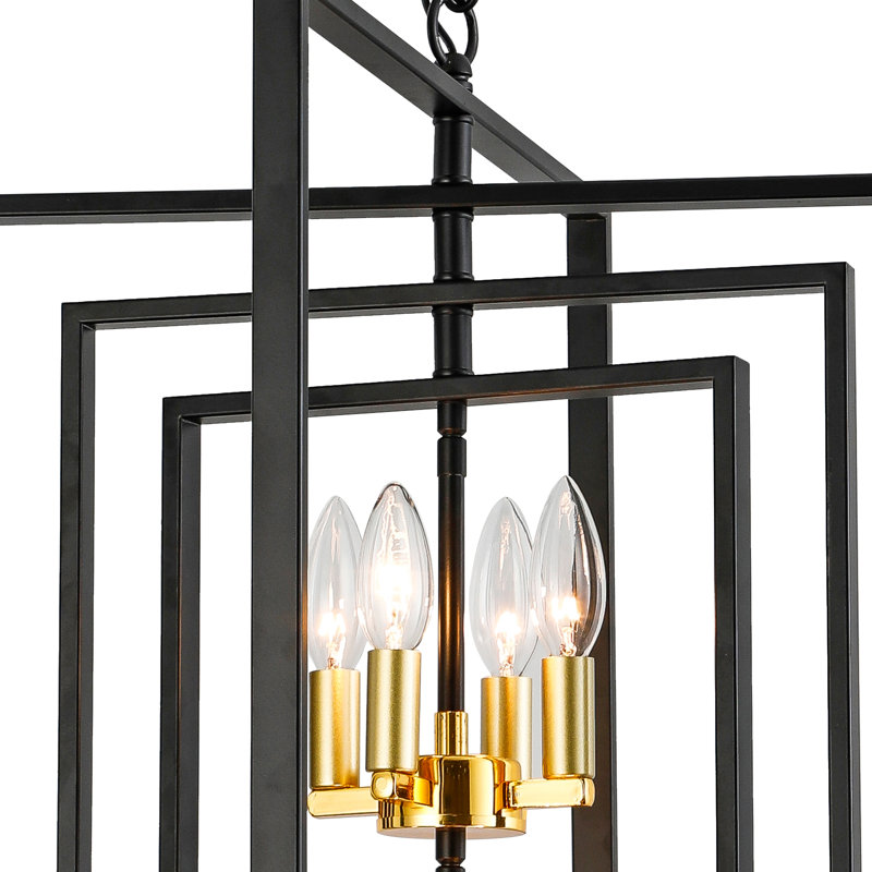 Corrigan Studio® Atavion 8-Light Lantern Square / Rectangle Chandelier ...