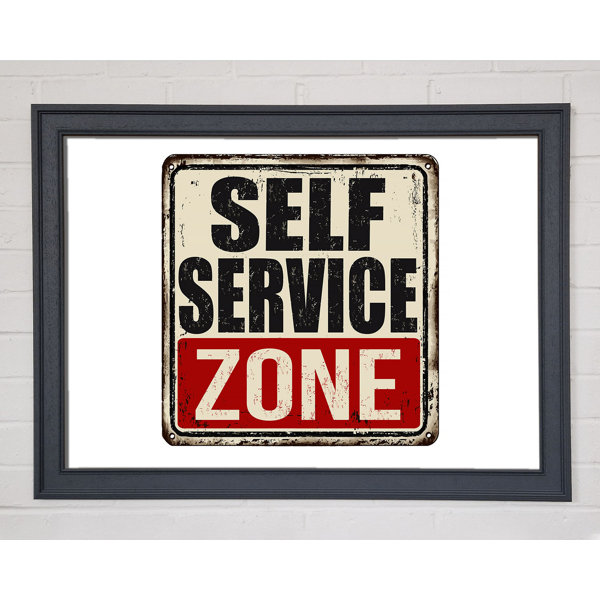 Happy Larry Self Service Zone - Single Picture Frame Art Prints ...