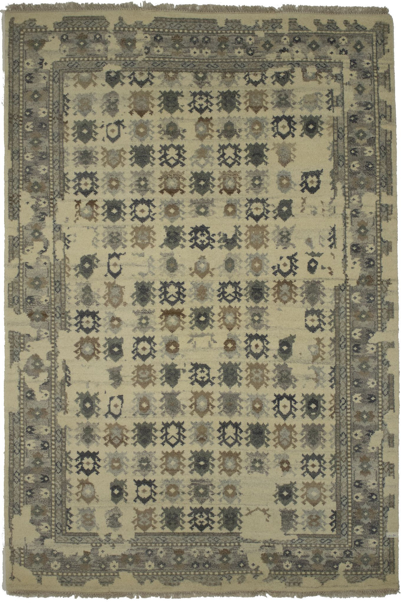 Union Rustic Muted Cream Tribal 5X8 Oriental Area Rug | Wayfair