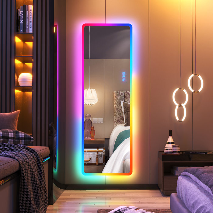 Orren Ellis Flat LED Mirror & Reviews | Wayfair
