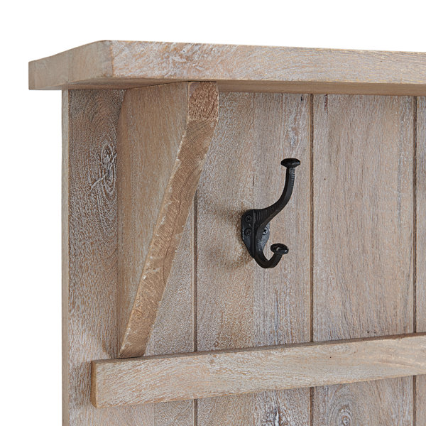 Alaterre Castleton 40" Wide Industrial Rustic Farmhouse Solid Wood Hall ...