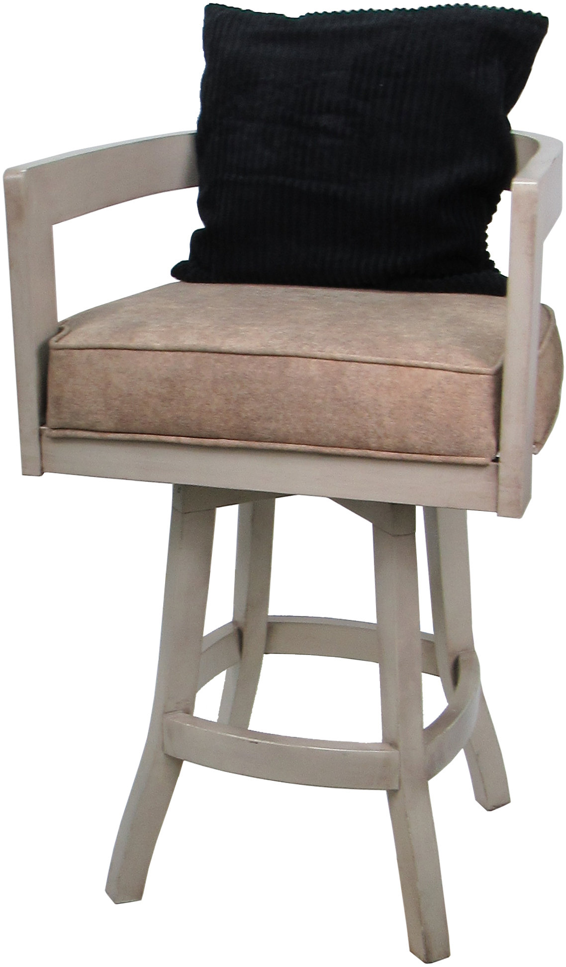 Red Barrel Studio® Packard Swivel Wood Extra Tall Bar Stool - Vinyl ...