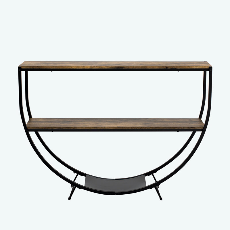 Trent Austin Design® Demilune Shape Textured Metal Distressed Wood ...