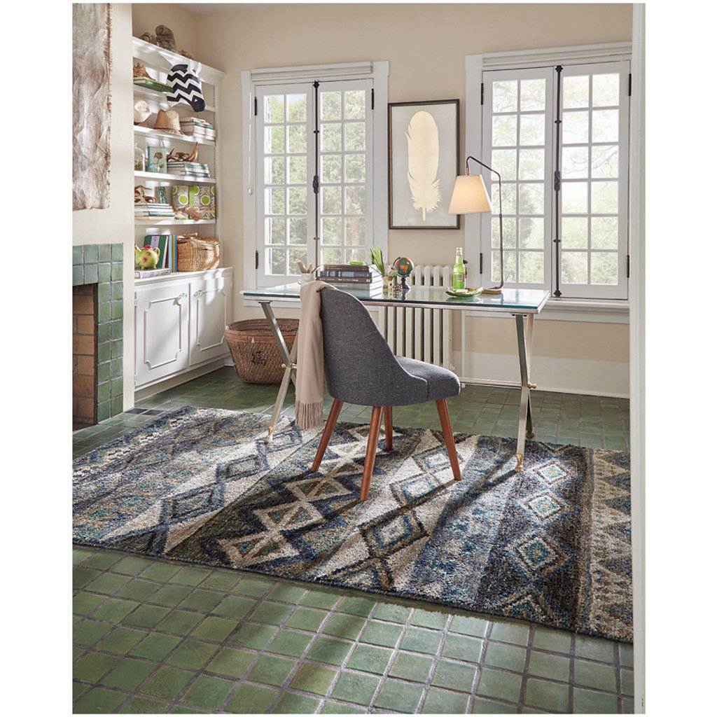 Union Rustic Gatti Geometric Flatweave Jute Green Area Rug | Wayfair