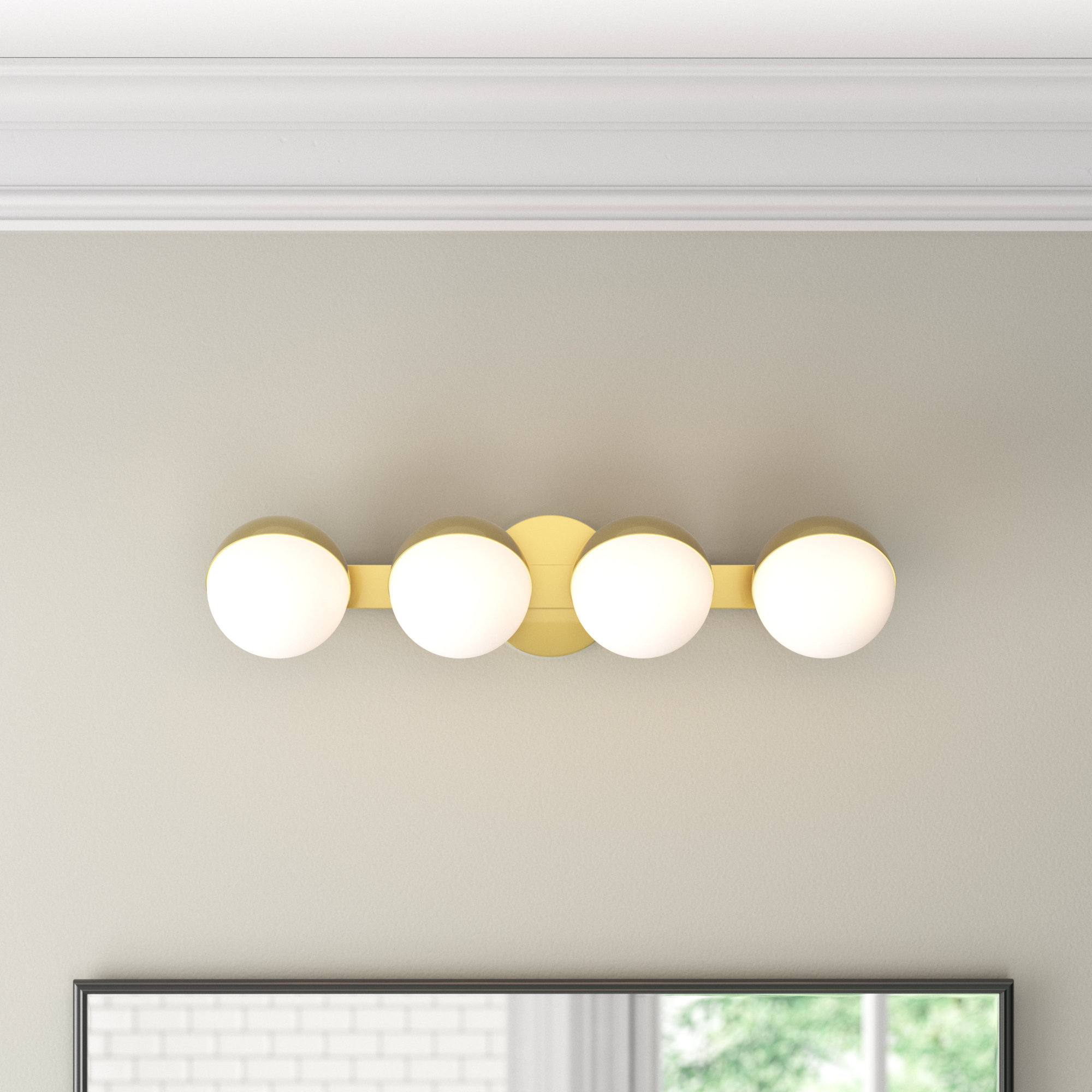 Wade Logan Hyacinth - 4 Light Bath Bracket - Aged Brass Finish ...
