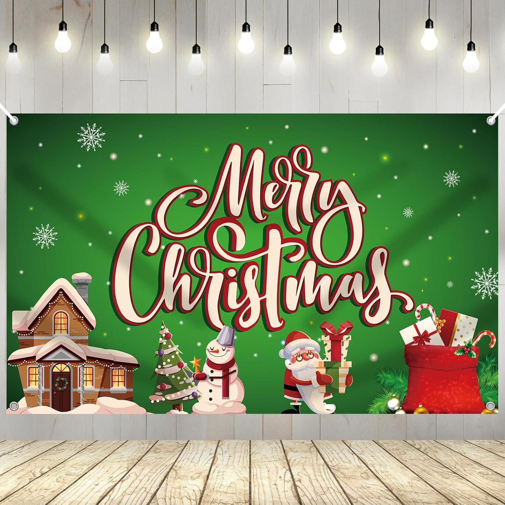 The Holiday Aisle® Green Merry Christmas Party Decorations, Merry ...